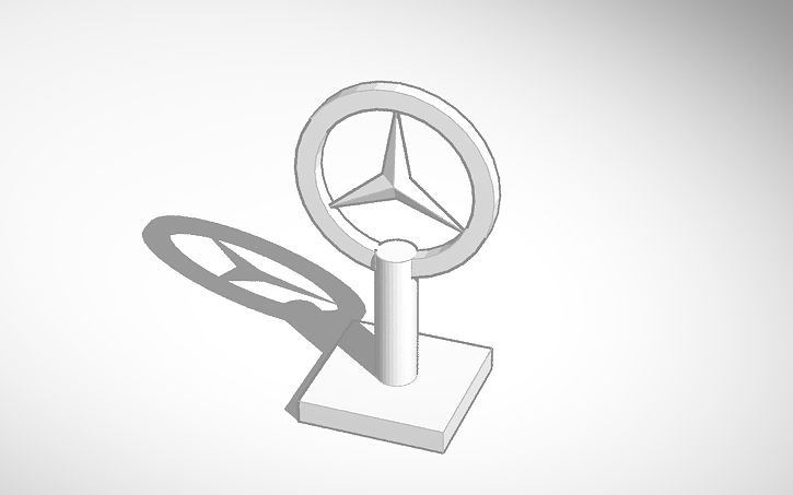 3D design mercedes logo - Tinkercad