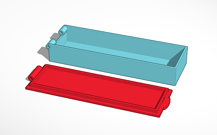 3D design Box with hinge - Tinkercad