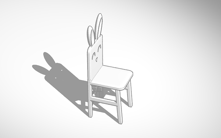 3D design Dollhouse Bunny Chair 1:12 - Tinkercad