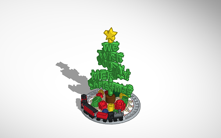 3D design We Wish You A Merry Christmas V2 - Tinkercad