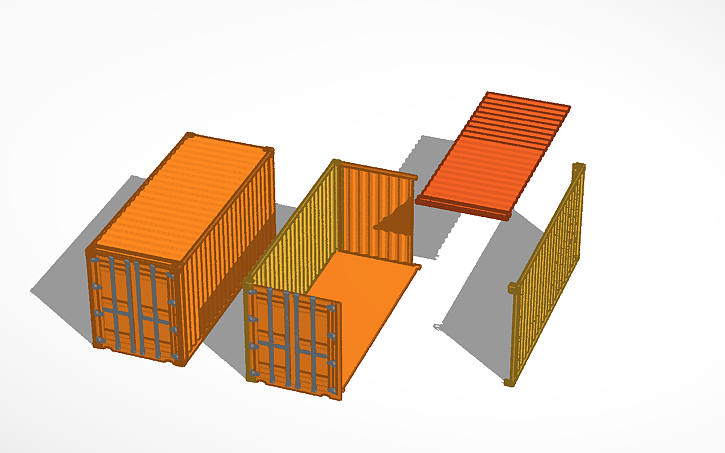 3d Design Profe Shipping Container Tinkercad
