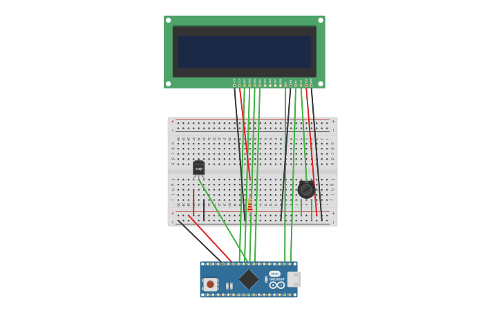 Circuit design Temp + Humid - Tinkercad