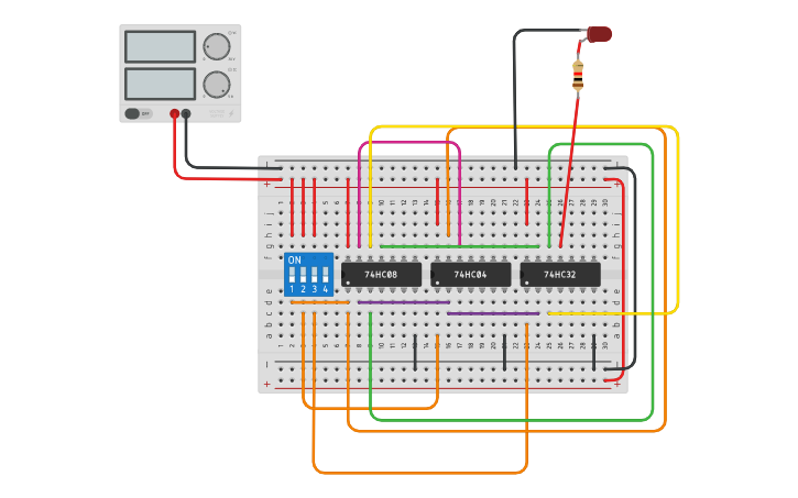 Circuit Design Using Basic Gates Tinkercad