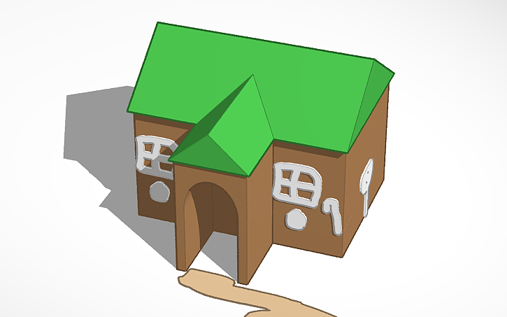 3D design gingerbread house - Tinkercad