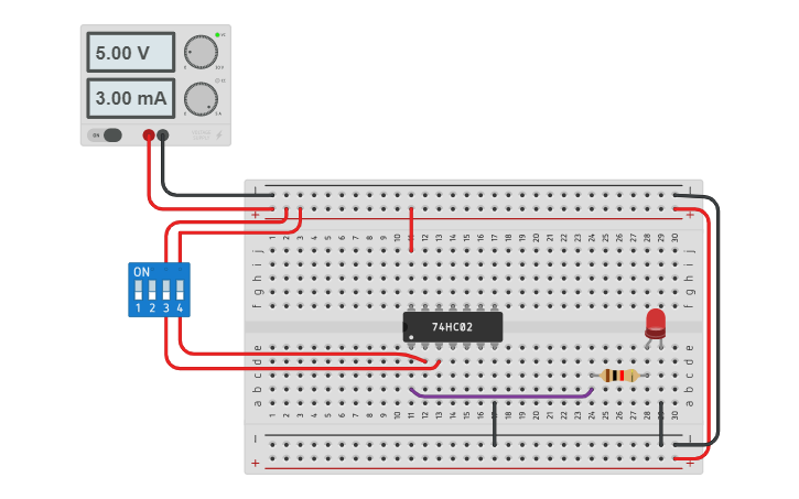 Circuit Design Nor Gate Tinkercad