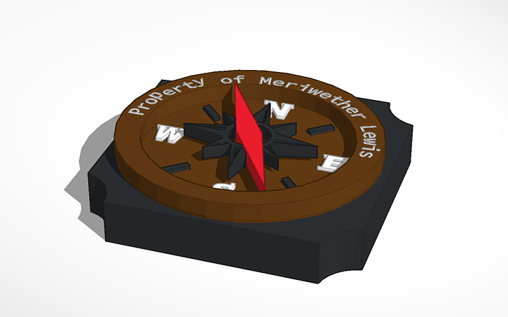 3D design Compass for Westward Expansion Project - Tinkercad