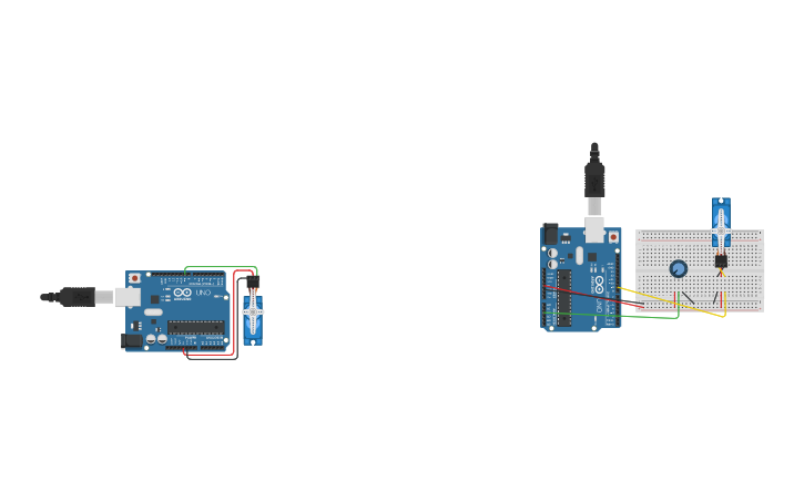 Circuit design exercicio-servo - Tinkercad