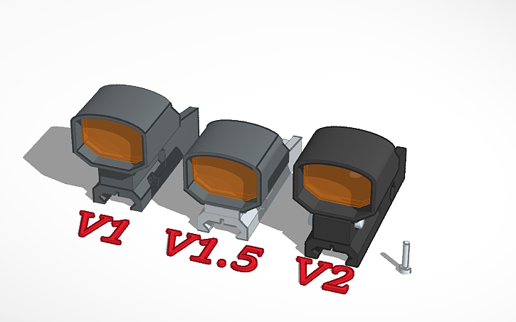 3D design Reflex Sight - Tinkercad