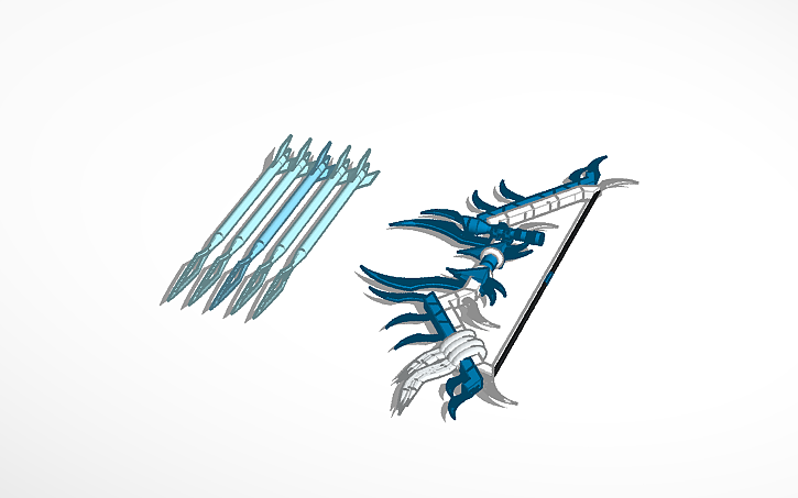 3D design Raid: Shadow Legends Dark Elhain Bow | Tinkercad