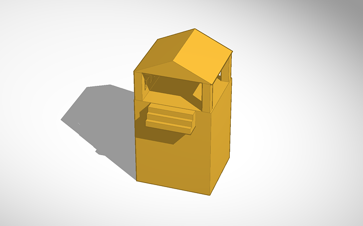 3D design A Watchtower (connects to wall) | Tinkercad