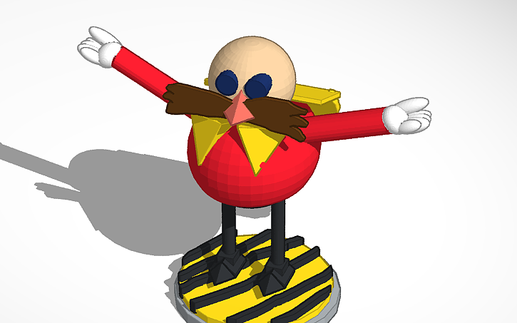 3D design goofy ahh Dr Eggman statue I made in 5 min part 9 | Tinkercad
