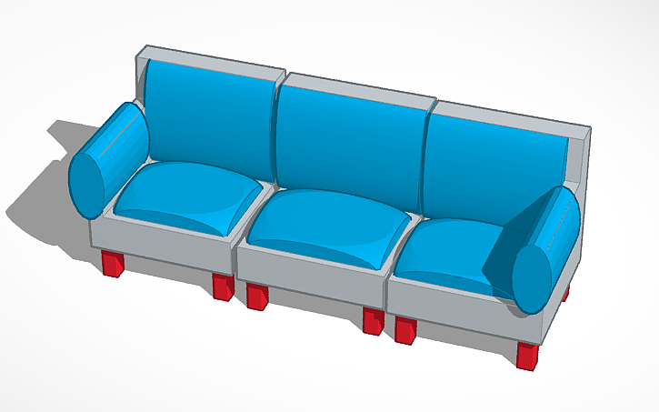 3D design Couch - Tinkercad