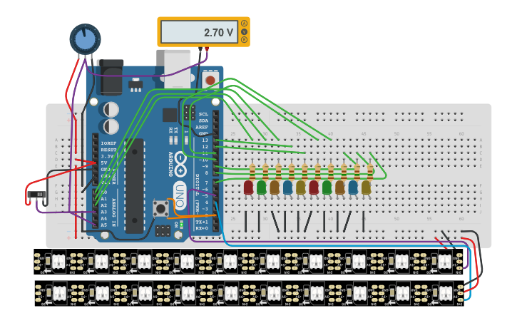Circuit design ADW 03fgh SuS mit/ohne Fkt: Poti + 10 LEDs + Neo + S0 ...