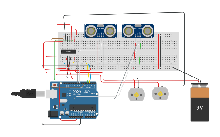 Circuit Design Autonomous Carriage Tinkercad