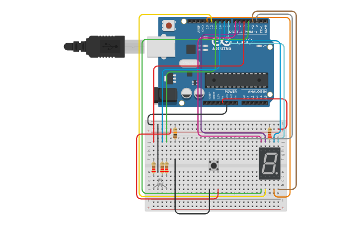 Circuit design 最後作品 - Tinkercad