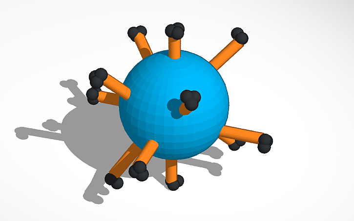 3D design coronavirus - Tinkercad