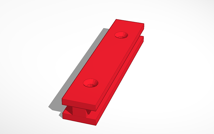 3D design Under Rail - Tinkercad