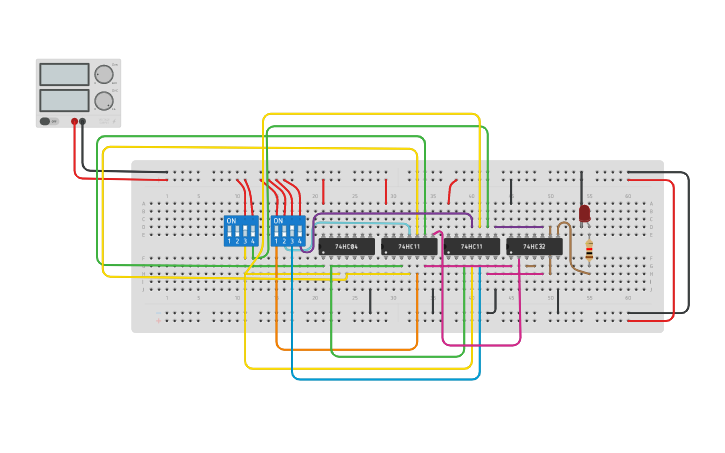 Circuit design CH.EN.U4CSE19025[MUX_ 4x1] - Tinkercad