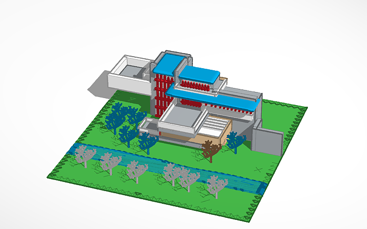 3D design Falling Water - Tinkercad