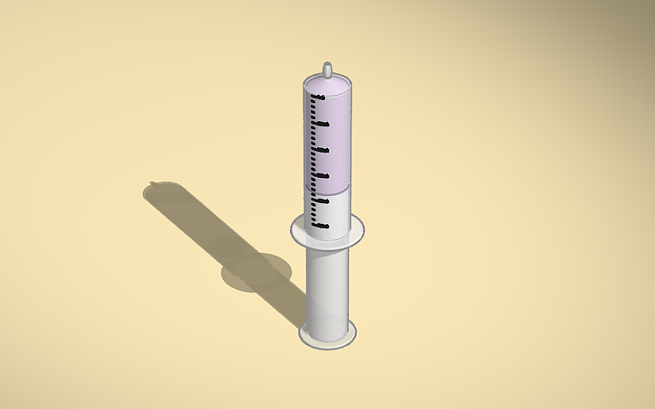 3D design Syringe 500ml - Tinkercad