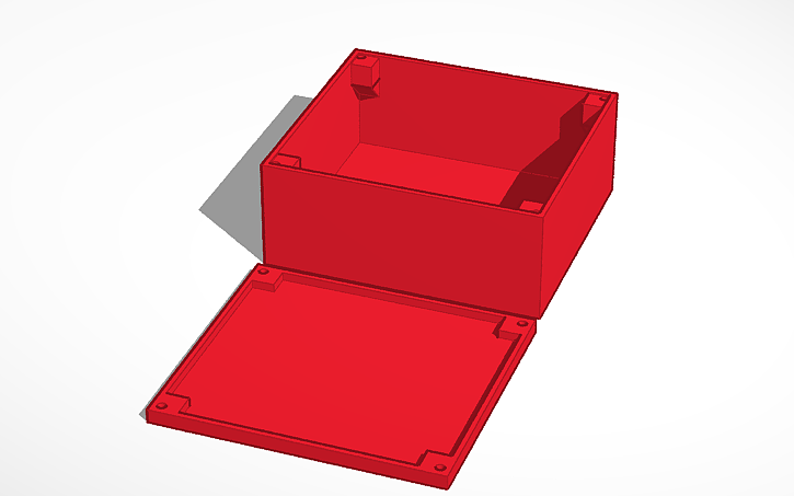3D design Buttonbox layout - Tinkercad