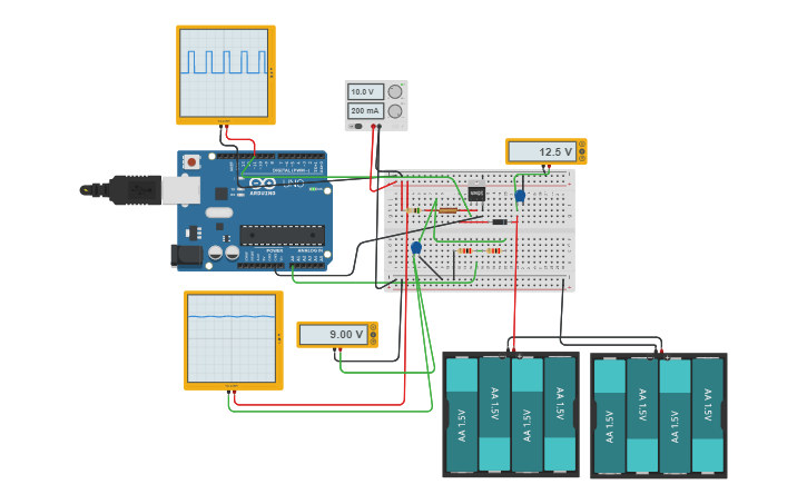 Circuit design PID初步完成 - Tinkercad