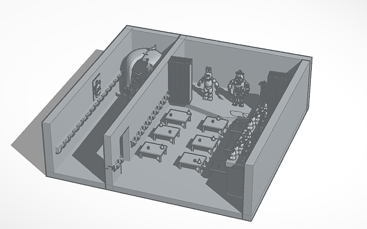 3D design the FNaF one pizzeria - Tinkercad