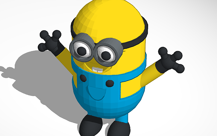 3D design Minion cartoon - Tinkercad
