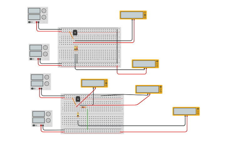 Circuit design common collector - Tinkercad
