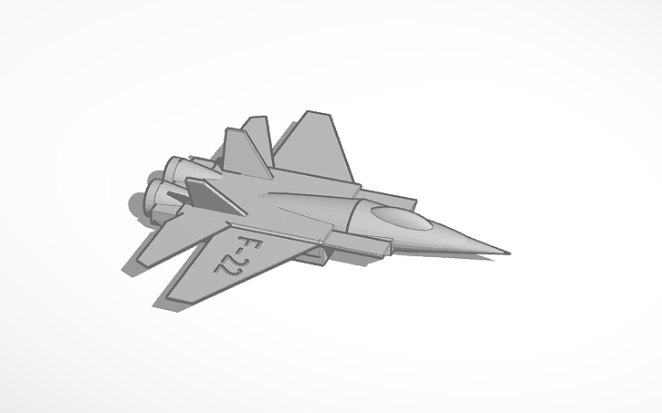 3D design F-22 Fighter Jet | Tinkercad