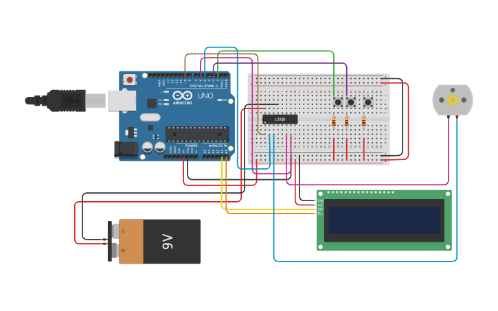 Circuit design final exam_djoko ghifari arfananda 002202305012 - Tinkercad