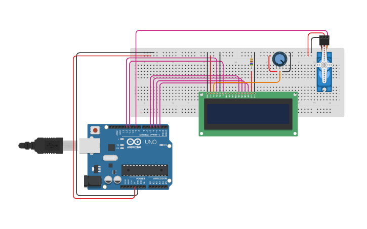 Circuit design Micro Servo | Tinkercad