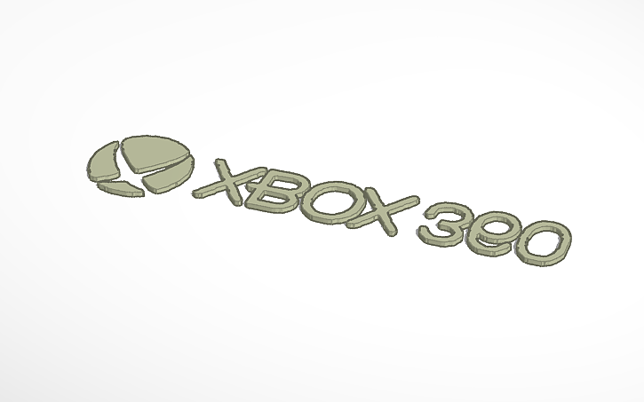 3D design xbox 360 Logo - Tinkercad