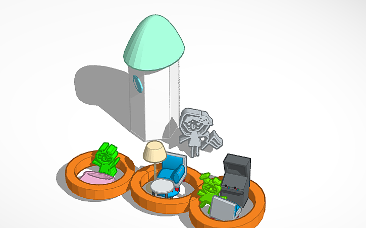 3D design Rocket - Tinkercad