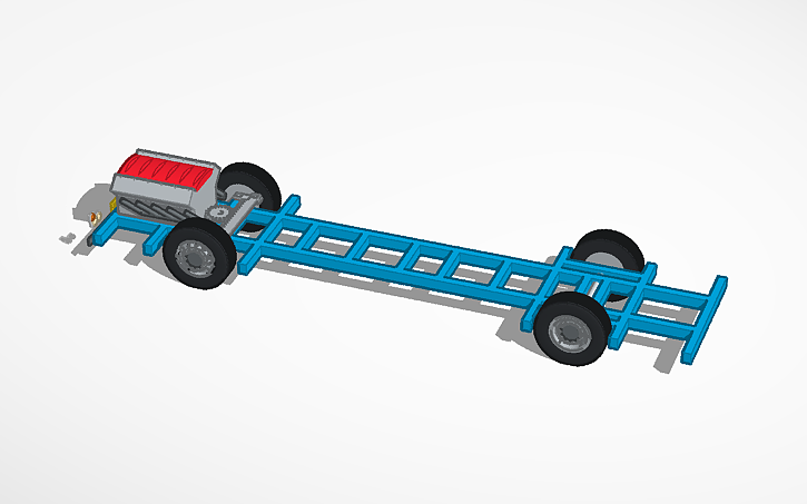 3D design bare HGV chassis 2 - Diesel - Tinkercad