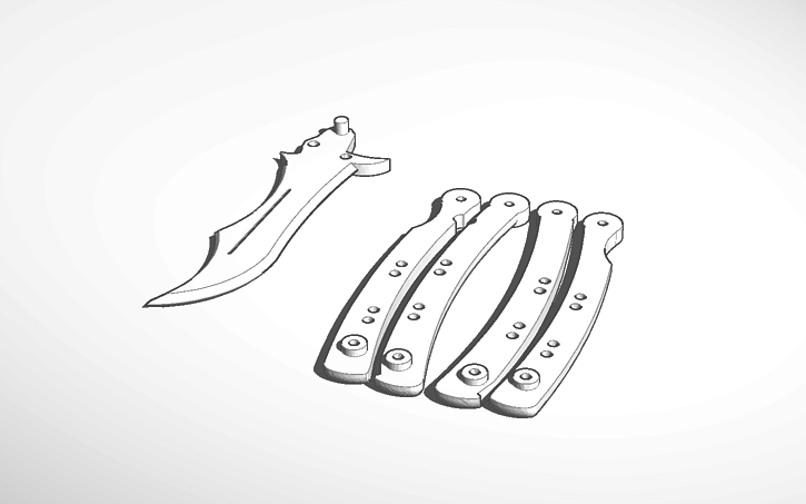 3D design Call of Duty - Butterfly Knife - Tinkercad