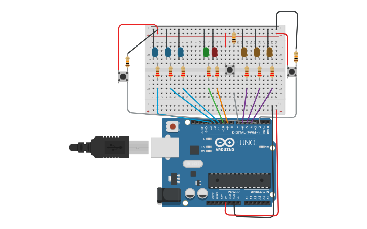 Circuit design Ping-Pong - Tinkercad