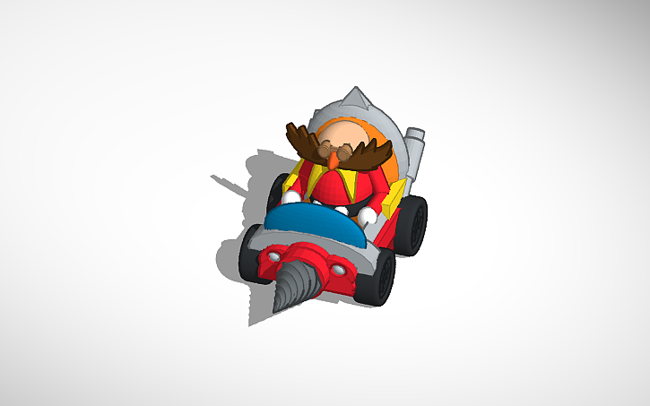 3D design eggman in the egg drill - Tinkercad