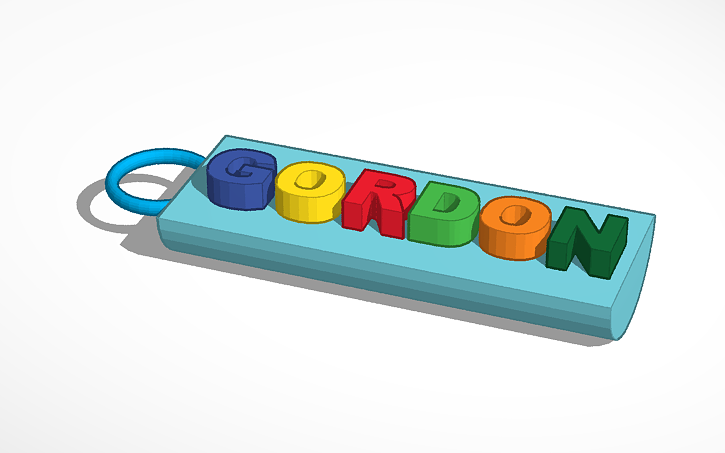 3D design Name tag | Tinkercad