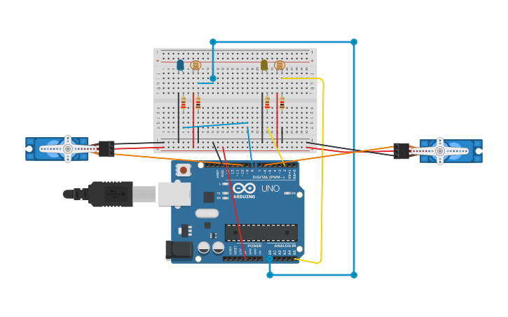 Circuit design Practica 12 control de servomotor con fotorresistencia ... Circuit design Practica 12 control de servomotor con fotorresistencia ...