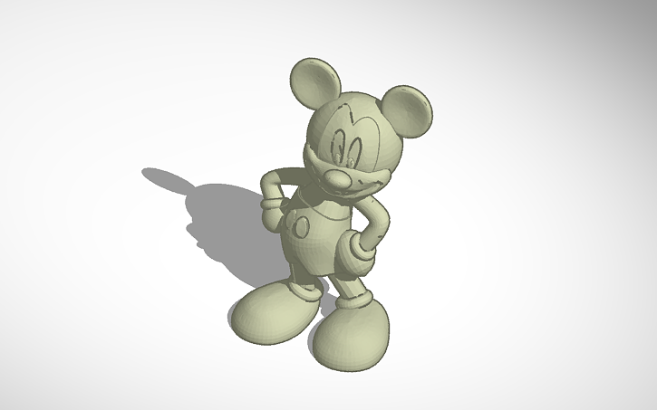 3D design Mickey Mouse - Tinkercad
