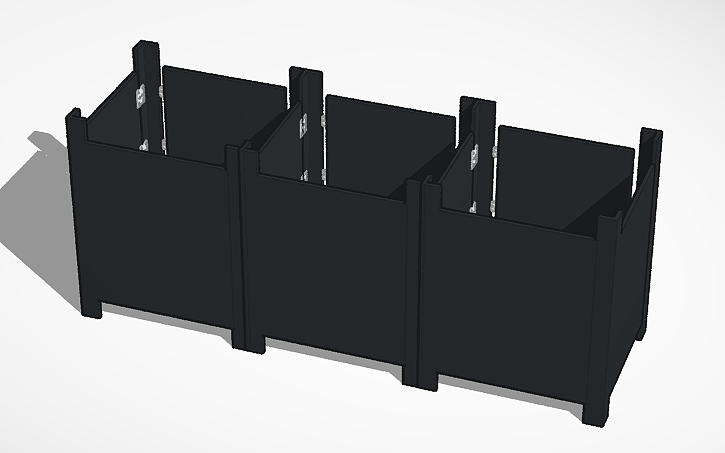 3D design Business demo Bathroom stalls - Tinkercad