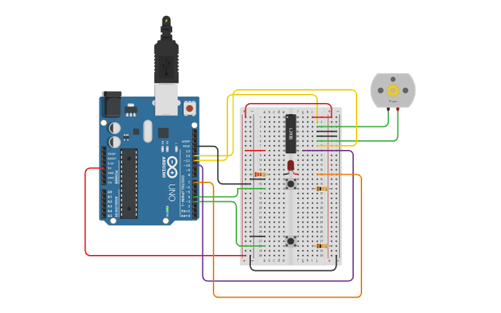 Circuit design ascensor - Tinkercad