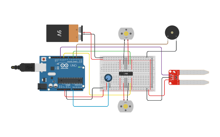 Circuit design Smart Ceiling System - Tinkercad