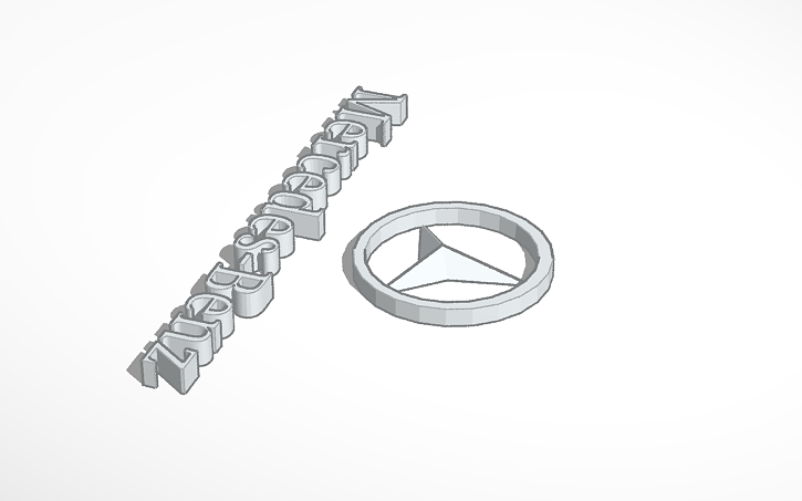 3D design Mercedes Logo - Tinkercad
