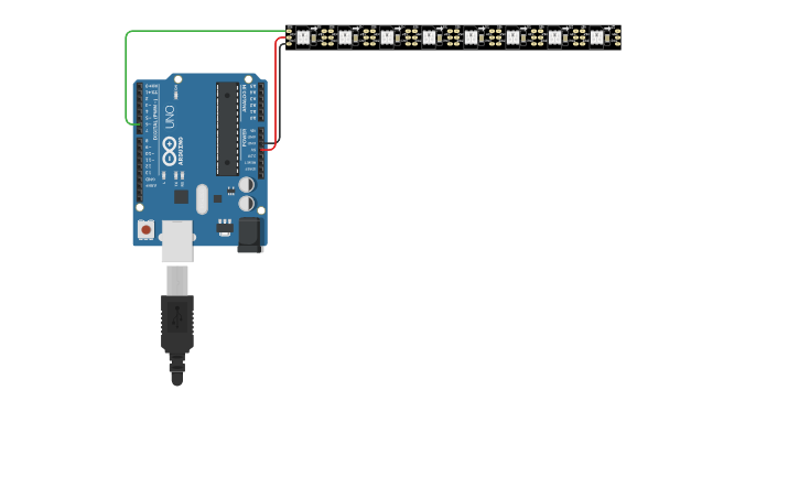 Circuit design NeoPixel Control by Serial Monitor - Tinkercad
