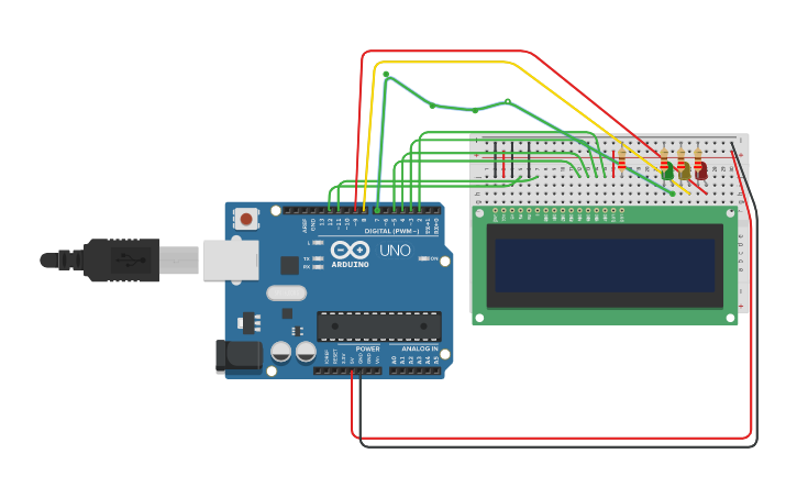 Circuit design Copy of Arduino with LCD Interface - Tinkercad