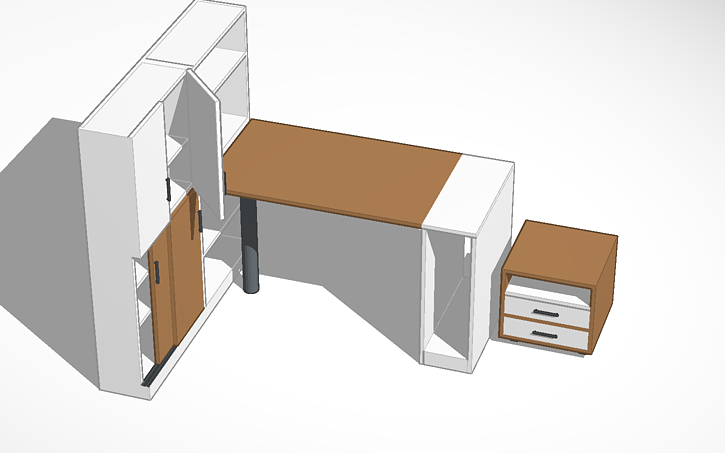 3D design office table design | Tinkercad