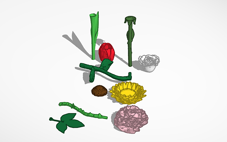 3D design Flower Garden - Tinkercad