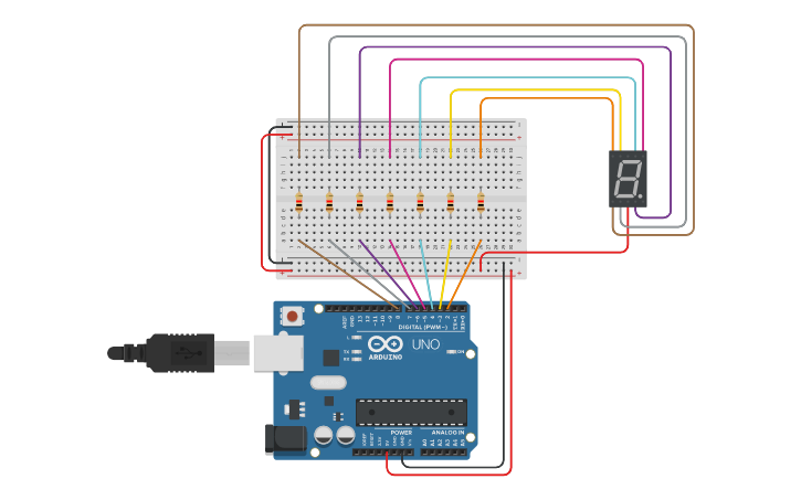 Circuit design Counter - Tinkercad